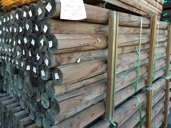 Pre-treated 4 in. Incised Posts | Round Douglas Fir I-Posts